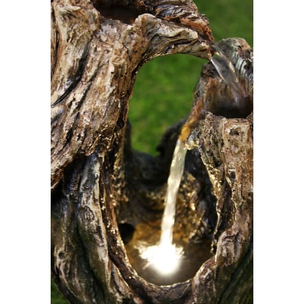 Tree Trunk Fountain With LED - Bed Bath & Beyond - 29197496