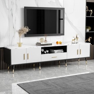 Stylish 71" TV Console for TVs up to 80", Multi-Purpose Entertainment ...