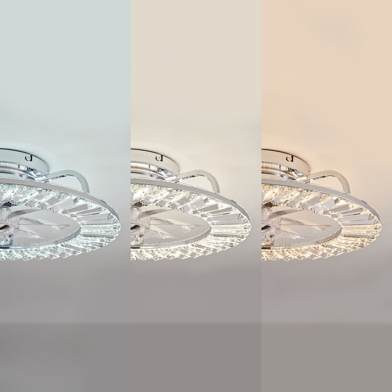 13" Ceiling Light Fan By APP Control, 6-Speed, Sleep Mode, LED ...