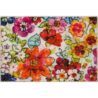Alexander Home Evelyn Floral Bouquet Area Rug - On Sale - Bed Bath ...