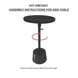 Aluminum Frame Round Side Table With Marble Top And Adjustable Height ...