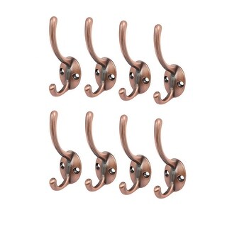 Bedroom Robe Coat Hanging Retro Style Double Hanger Hooks Copper Tone ...