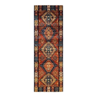 Overton Hand Knotted Wool Vintage Inspired Traditional Serapi Orange ...