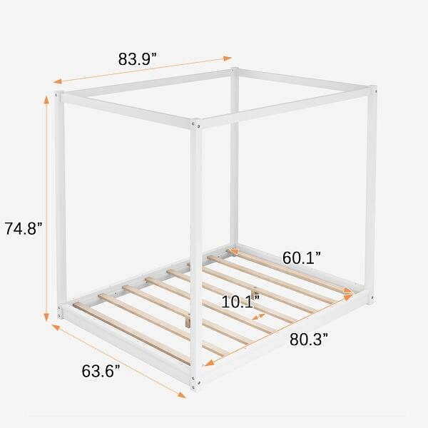 Queen Size Canopy Platform Bed with Support Legs - Bed Bath & Beyond ...
