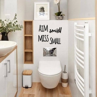 Aim Small Miss Small Metal Wall Art, Bathroom Sign - Bed Bath & Beyond ...