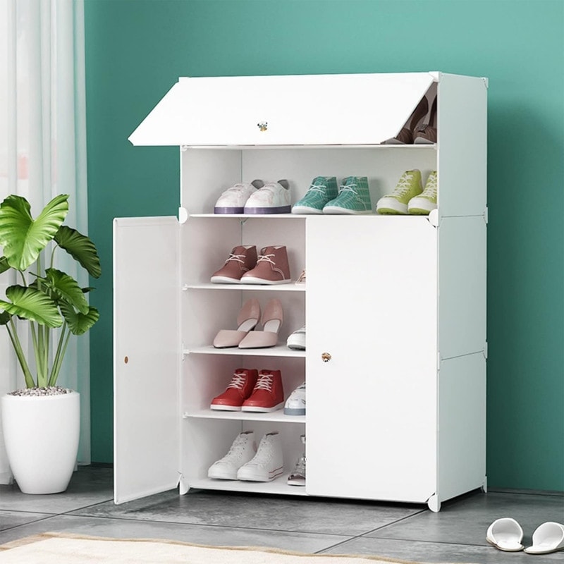 Portable Shoe Rack Organizer 48 Pair Tower Shelf Storage Cabinet Stand ...