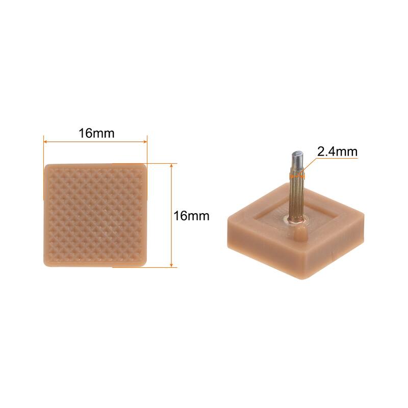 5 Pairs Kitten Heel Tips Tap Caps, 2.4mm Pin, 16mm Square Heel Caps ...