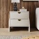Retro Style Rubber Wood Structure Two-Drawer Bed Sidetable Nightstand ...