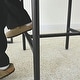 Velvet Counter Height Bar Stools with Arms, Curved Back, Metal Frame ...