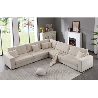 Muy grande y modular Oversized modular sofa with corduroy upholstered ...