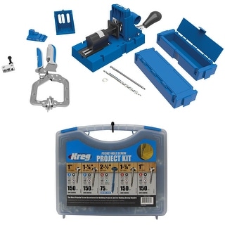Kreg Jig K5 Master System with Pocket-Hole Screw Project Kit in 5 Sizes ...