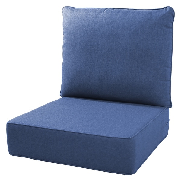 Gymojoy 24"x22"x6" Patio Thick Cushions & Pillows Set - Deep Seat ...