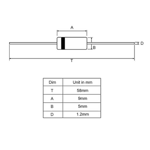 Schottky Rectifier Diode 3A 600V shaft Silicon Diodes 25pcs for 1N5406 ...
