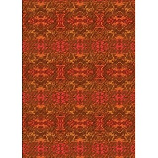 Ahgly Company Machine Washable Transitional Orange Red Orange Area Rugs ...