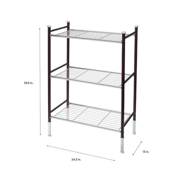 Organize It All 3 Tier Duplex Line Freestanding Wire Rack - 24.25 x 13. ...