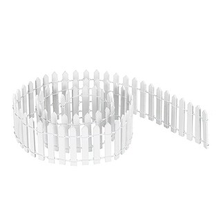Miniature Garden Fence, 35 Inch Long Picket Fence Mini Ornament, White ...