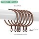 20-Pack Curtain Rings W Eyelet, I D Metal Rings for Curtain Rods - Bed ...