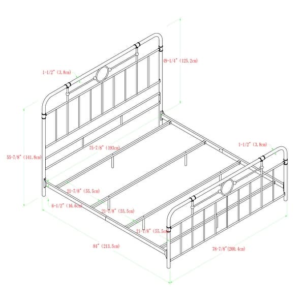 Middlebrook Designs Classic Metal Pipe Bed - Bed Bath & Beyond - 13843596