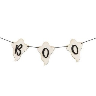 BOO Ghost Garland - Height - 3.00 in. Width - 2.00 in. - Bed Bath ...