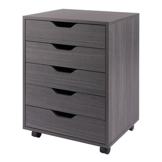 Halifax 5-Drawer Mobile Cabinet Charcoal Finish - Bed Bath & Beyond ...