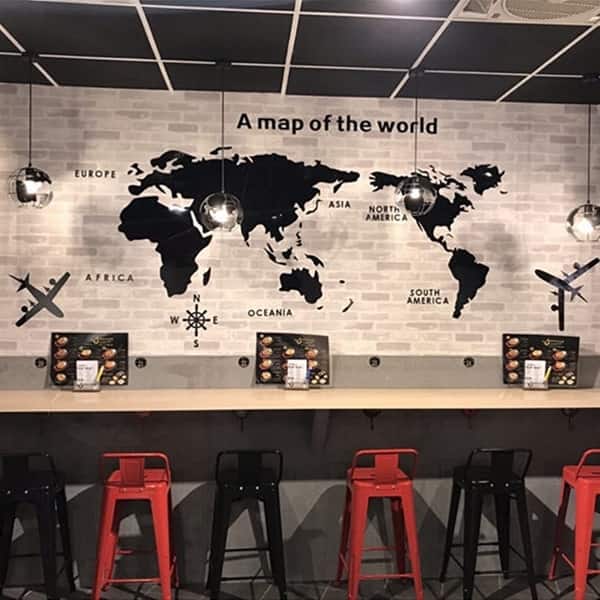 3D Effect Acrylic World Map Removable Wall Decal Sticker Mural Home ...