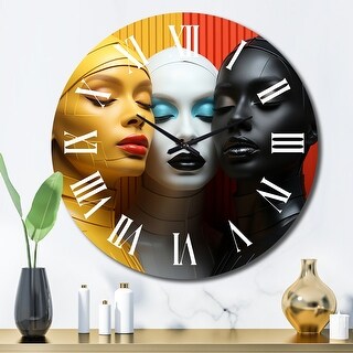 Designart "Three Goddesses Of Universal Unity" Yoga Oversized Wall ...