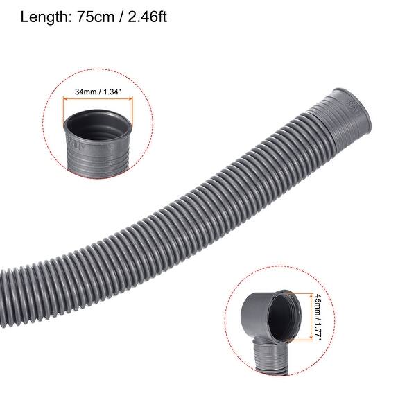 2Pcs Bathtub Drain Pipe 75cm Expandable Tubing Flexible Drainage Hose ...