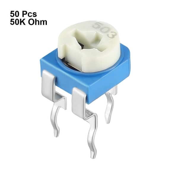 50 Pcs 50K Ohm Variable Resistors Top Adjustable Potentiometer - 50Pcs ...