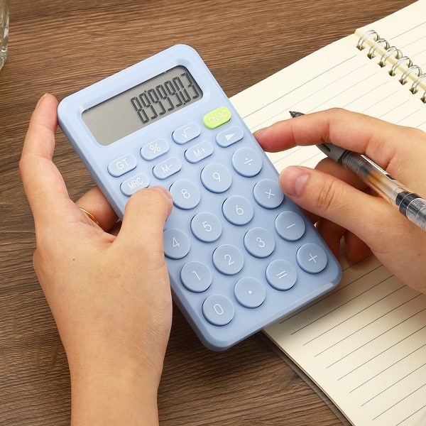 Desk Basic Cute Calculator 2pcs Calculators Battery Powered 12 Digit ...