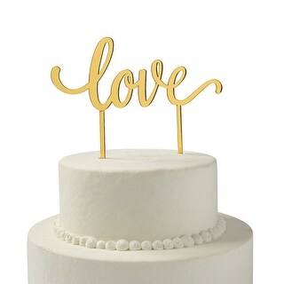Gold Love Cake Topper, Wedding, Home Decor, Wedding & Bridal, 1 Piece ...