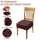 PU Dining Chair Seat Covers, Stretch Chair Cushion Slipcovers ...