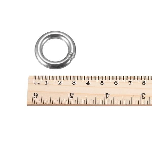 304 Stainless Steel Welded O Ring 30mm Outer Dia. 6mm Thickness 10pcs ...