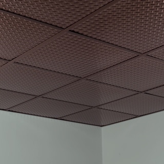 FASÄDE Diamond Plate Revealed Edge Decorative Vinyl 2ft x 2ft Lay in ...