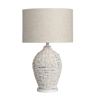 Cala Saona Rattan Table Lamp - White - Bed Bath & Beyond - 42042904