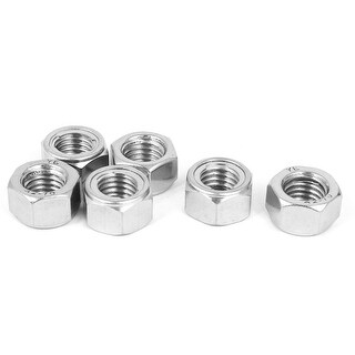 M12 304 Stainless Steel Self-Locking Metal Insert Hex Lock Nuts 6pcs ...