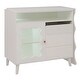 L-Shaped Buffet Cabinet with LED Lighting and Rotating Design - Bed ...