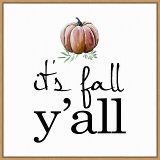 Amanti Art Its Fall YAll Pumpkin Framed Canvas Wall Art - Bed Bath ...