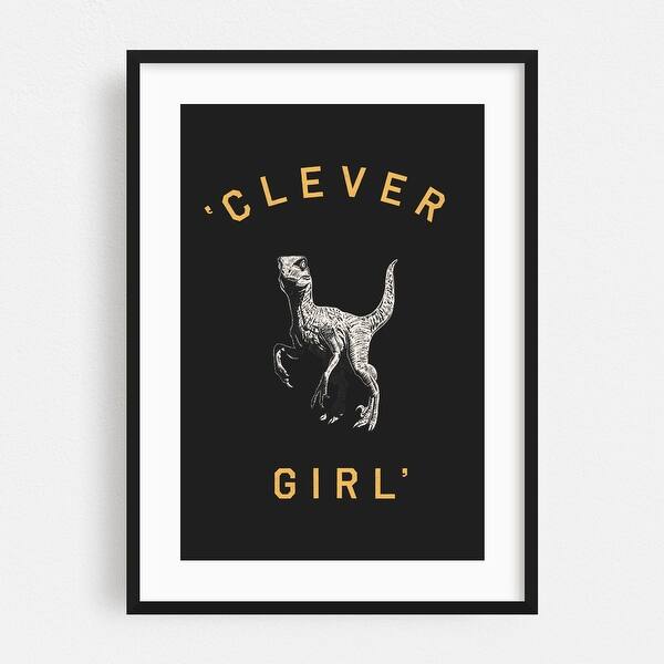 Clever Girl Dark Illustrations Animals Dinosaur Art Print/Poster - Bed ...