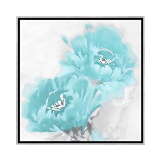 iCanvas "Flower Bloom In Aqua I" by Jesse Stevens Framed - Bed Bath ...