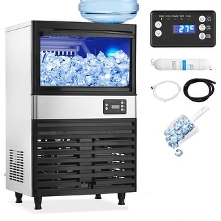 Commercial Ice Maker Machine with 2 Water Inlet Modes - Bed Bath ...