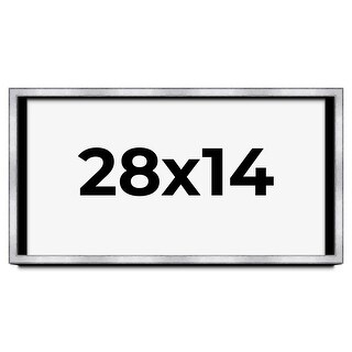 28x14 Shadow Box Frame Silver | 1.375 Inches Deep Real Wood - Bed Bath ...