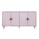 Four Door Wooden Sideboard with Gold Accents, Lilac Purple - 72" - Bed ...