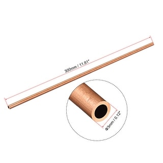 Copper Round Tube 1.5mm Wall Thickness 100mm Length Pipe Tubing - Bed ...