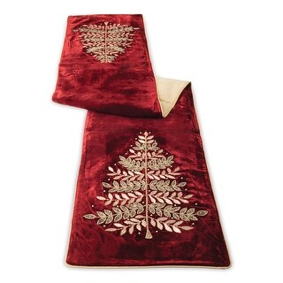 Beaded Pine Tree Table Runner 72"L - Bed Bath & Beyond - 40837572
