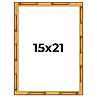 15x21 Frame Gold Bamboo Solid Wood Picture Frame | 1 Inch Moulding ...