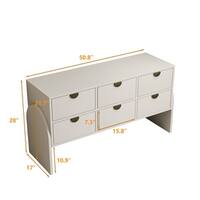 Retro Style Rubber Wood Venner Three-Drawer Dresser Sideboard Cabinet ...