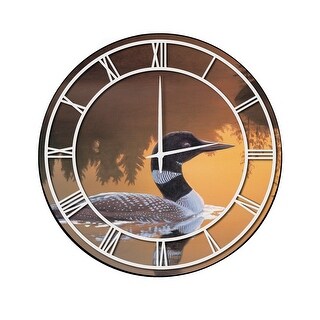 Wall Clock with Full Coverage Art - Stone Island Loon - White Numbers ...