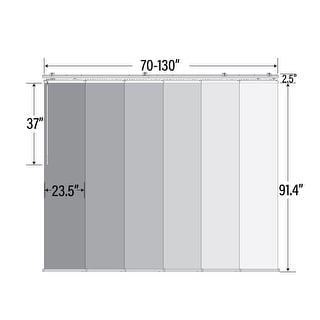 InStyleDesign Opal 5-Panel Single Rail Panel Track Extendable 58"-110"W ...
