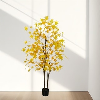 Autumn Artificial Maple Tree with Black Nursery Pot Christmas Decor ...
