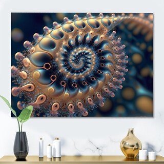 Designart 'Pastel Fractal Infinity I' Modern Geometric Metal Wall Art ...